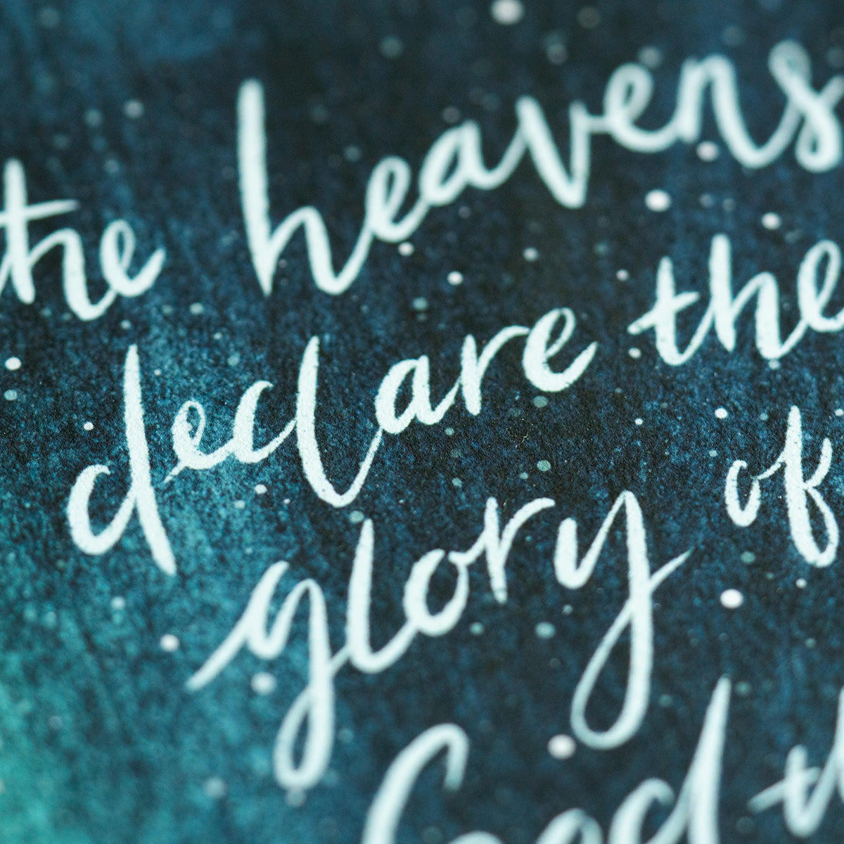 Aurora Night Sky - Psalm 19:1 | Scripture Art Modern – Painted Verses