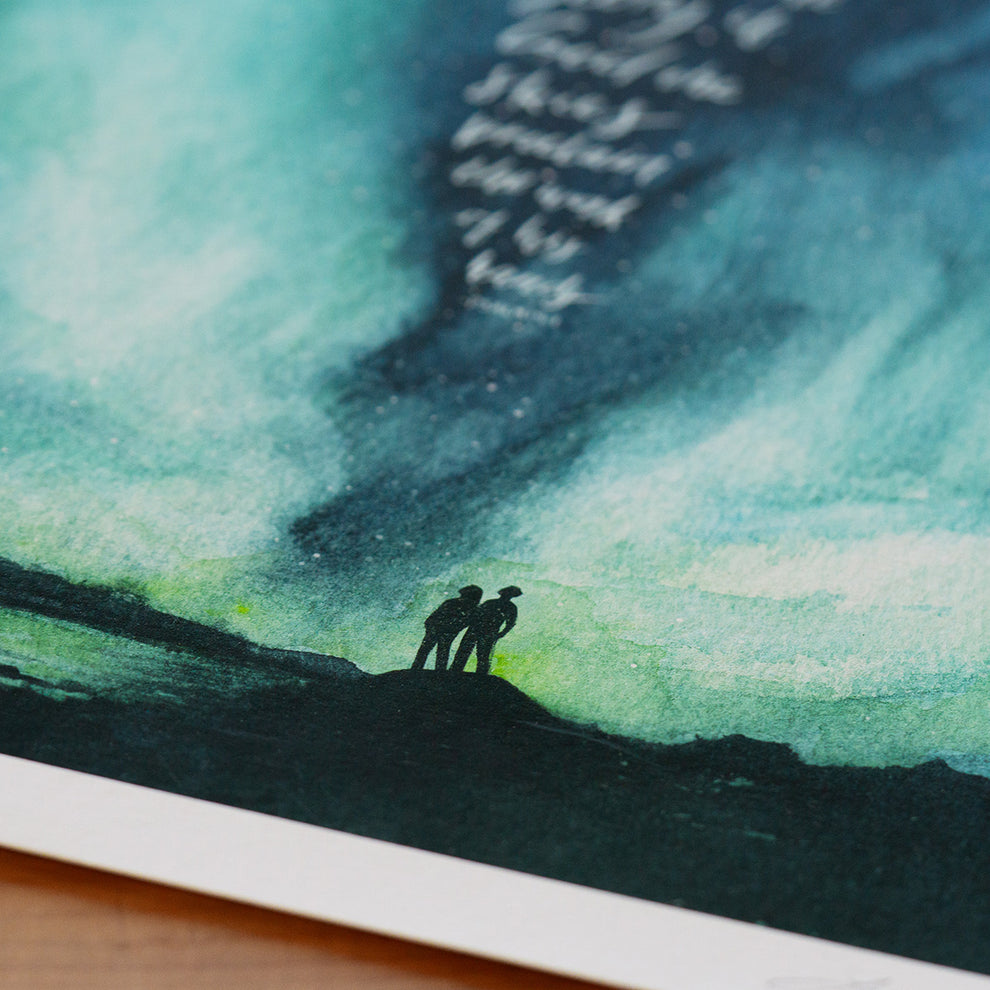 Aurora Night Sky - Psalm 19:1 | Scripture Art Modern – Painted Verses