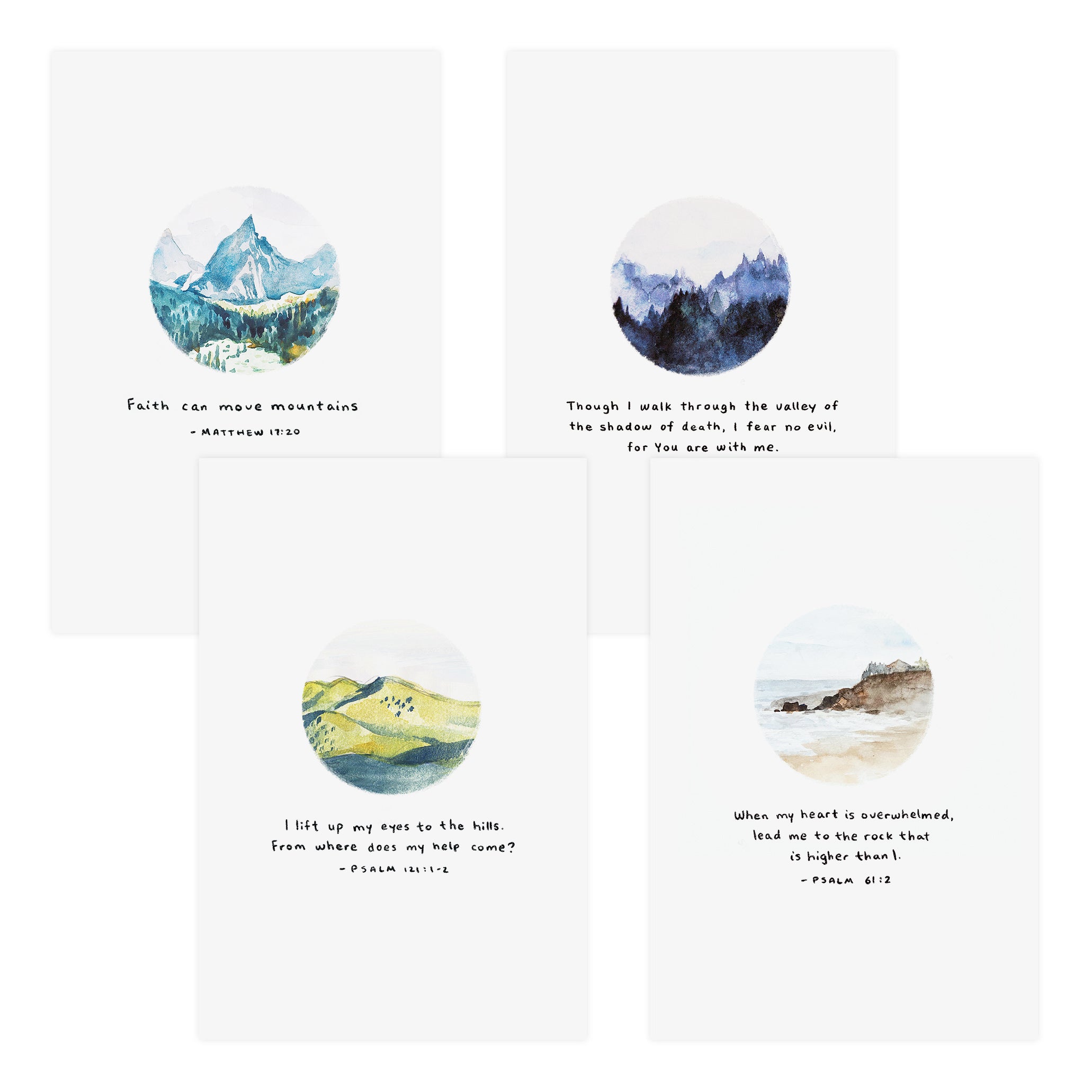 Tiny Verses™ - Mountains & Hills (4 Print Set) – Painted Verses